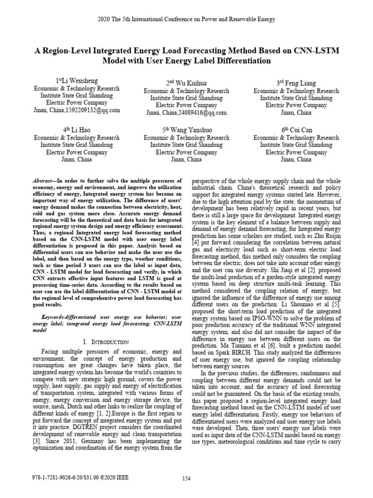 Energy Forecasting Model LSTMs - 1 | PDF | Forecasting | Applied ...