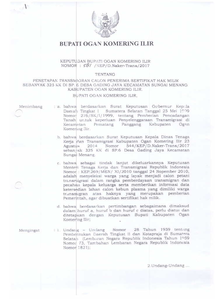 SK SP.6 Gajah Mati | PDF