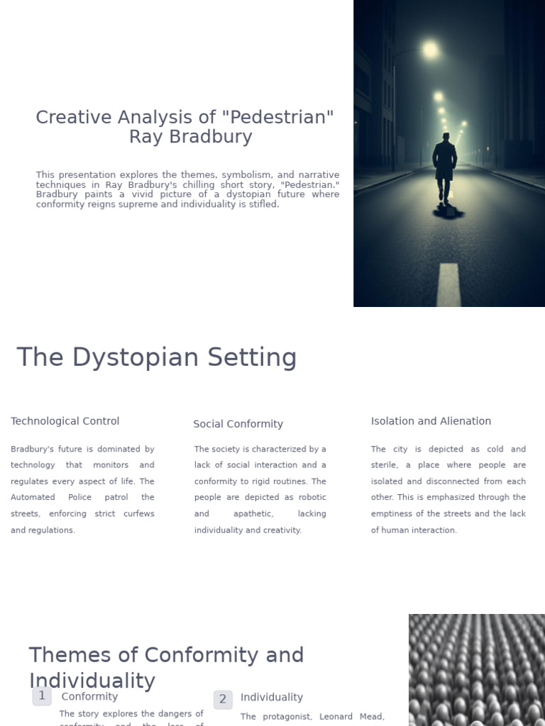 Pedestrian - Ray Bradbury | PDF | Dystopia | Creativity