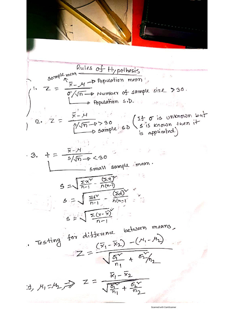Hypothesis Equation | PDF