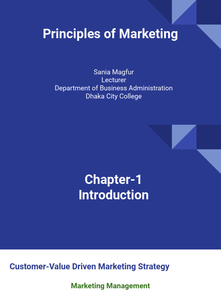 Principles of Marketing,Chapter-1,Part-2 | PDF | Marketing | Marketing Strategy
