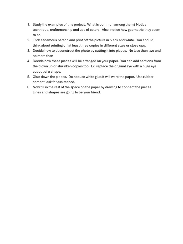 Art1 Famous Person Assignment | PDF