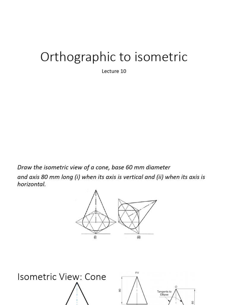 Lecture 10 Orthographic to Isometric | PDF | Cartesian Coordinate ...