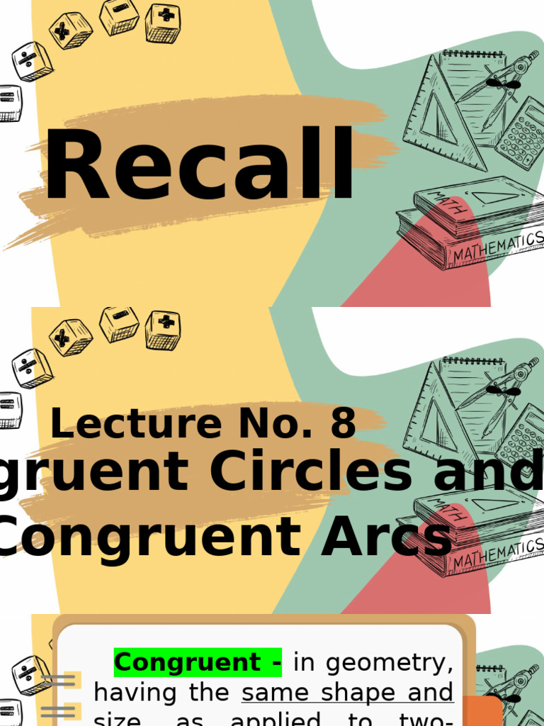 Congruent Circles and Congruent Arcs | PDF
