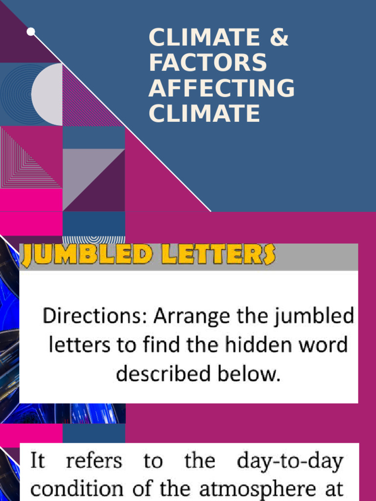 Climate Factors Affecting Climate 9ste | PDF