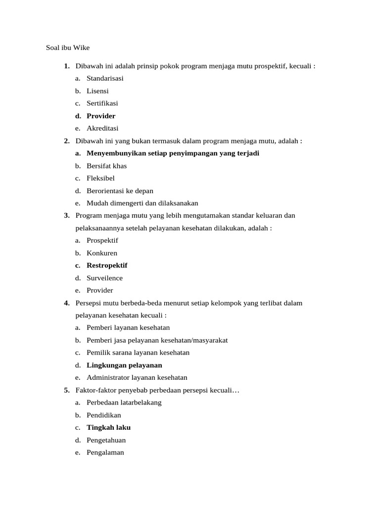Prinsip dan Dimensi Mutu Layanan Kesehatan | PDF