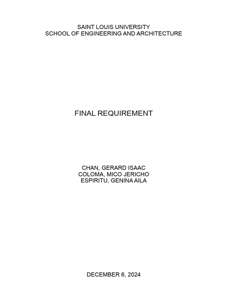 QS Lab Final Req | PDF