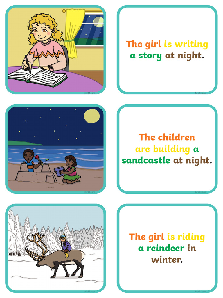 T S 1677 Picture Description Cards Who What Doing To What When Set 2 ...