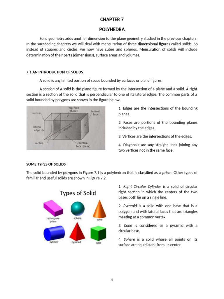 Polyhedra | PDF | Rectangle | Area