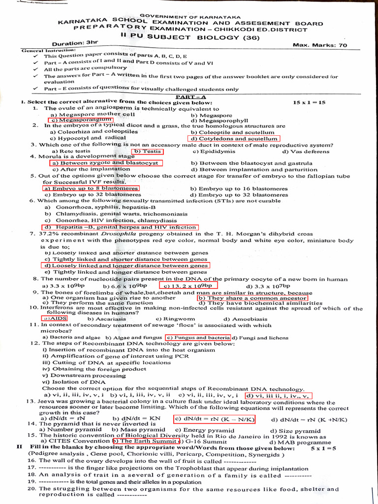 Bio Pre Chikkodi ANS | PDF | Biochemistry | Chemistry