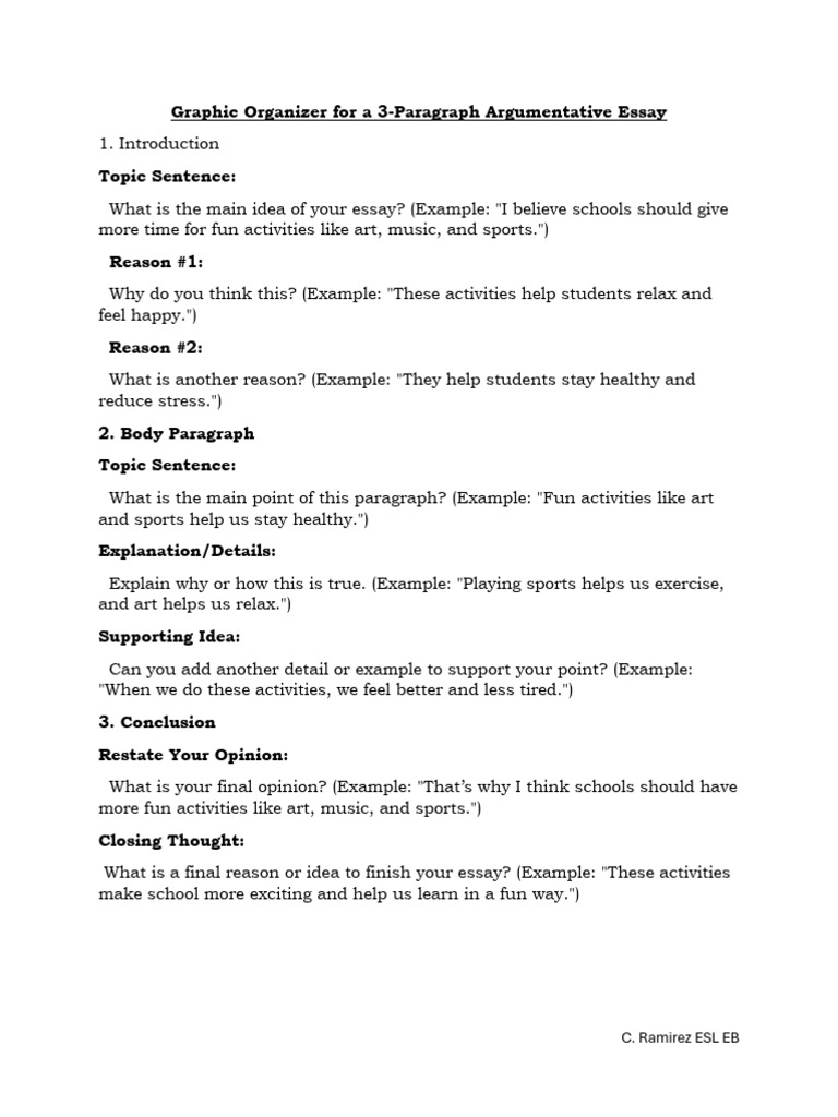 Graphic Organizer For Essay Writing | PDF | Reason | Essays