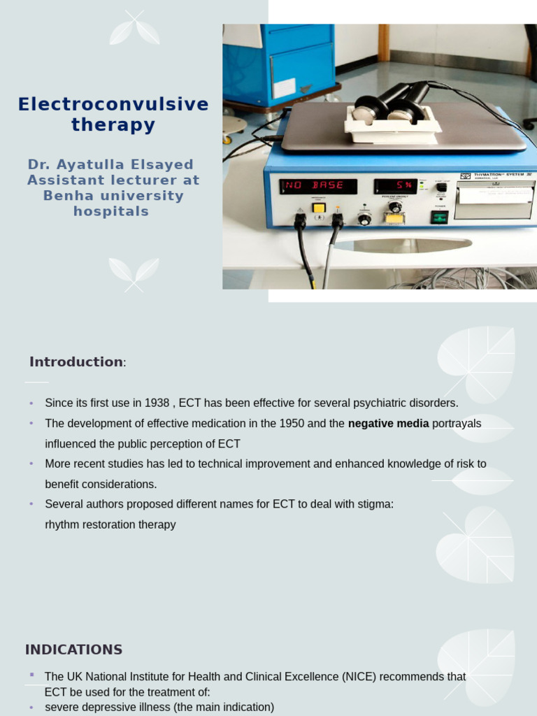 Electroconvulsive Therapy Overview | PDF | Electroconvulsive Therapy ...