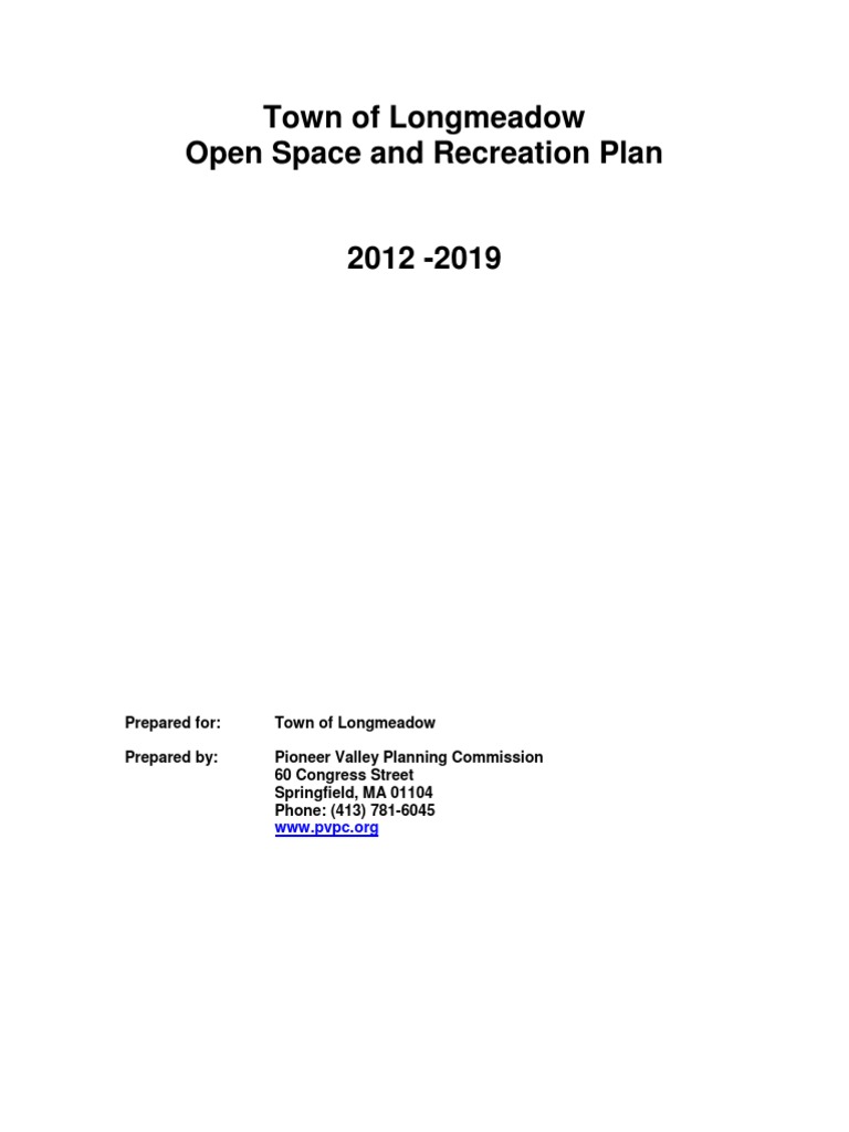 Longmeadow Open Space Plan | PDF | Wetland | Springfield