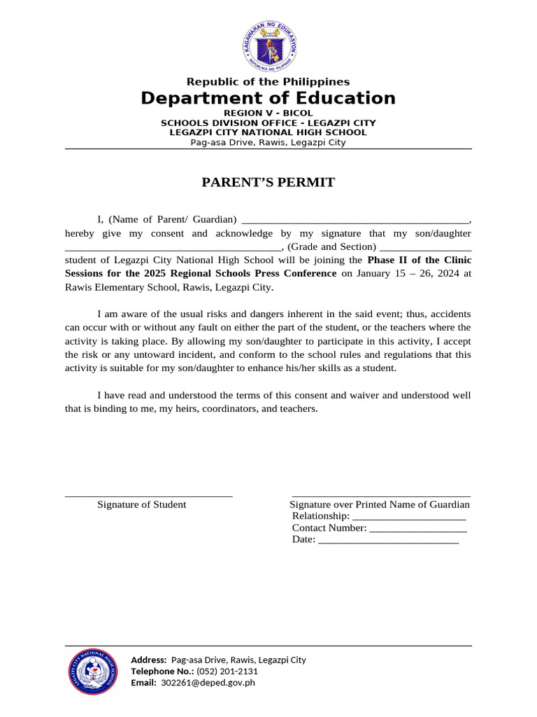 Parents-Permit DSPC | PDF