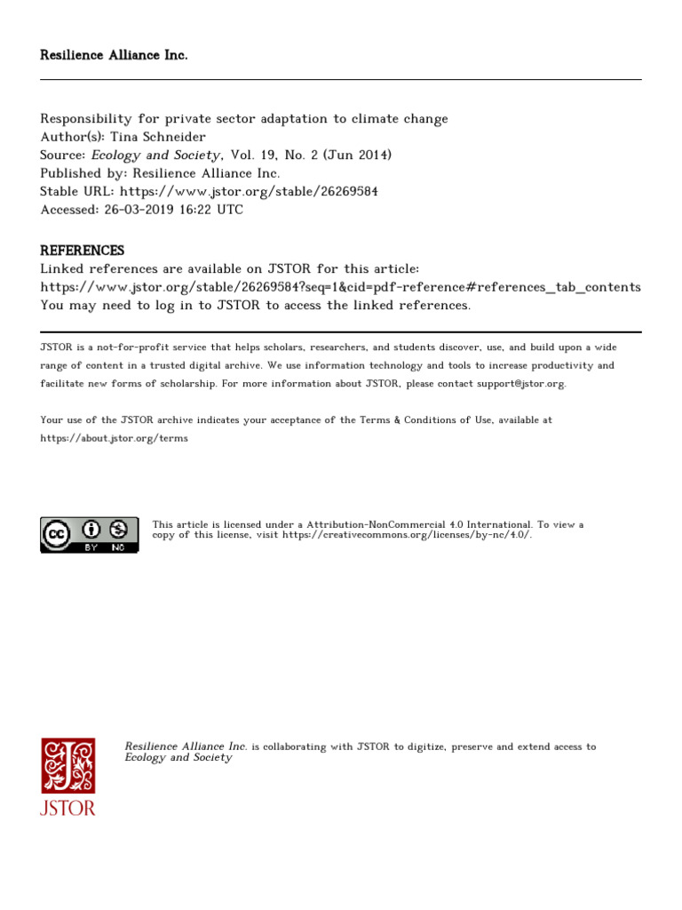 Responsibility for Private Sector Adaptation to Climate Change | PDF ...