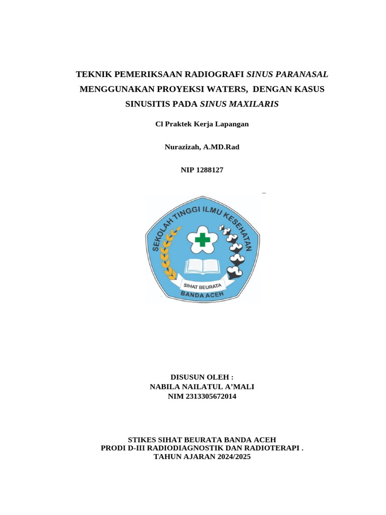 Teknik Pemeriksaan Radiografi Sinus Paranasal Menggunakan Proyeksi ...
