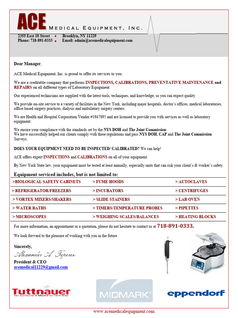 New York Lab Equipment Services | PDF