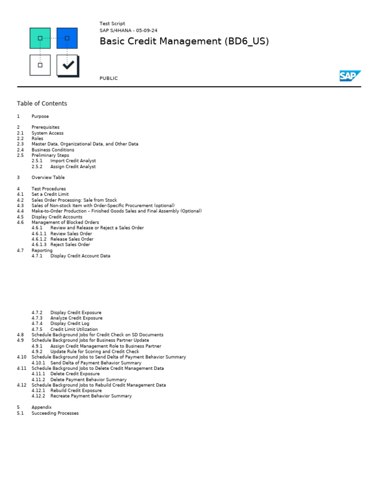 BD6 S4hana2023-Fps02 BPD en Us | PDF | Credit | Finance & Money Management