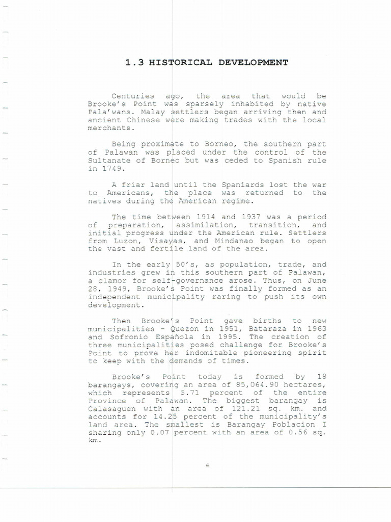 Brookes Point History and Profile | PDF