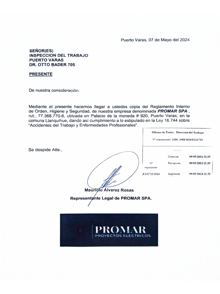 Carta Inspección Trab. | PDF
