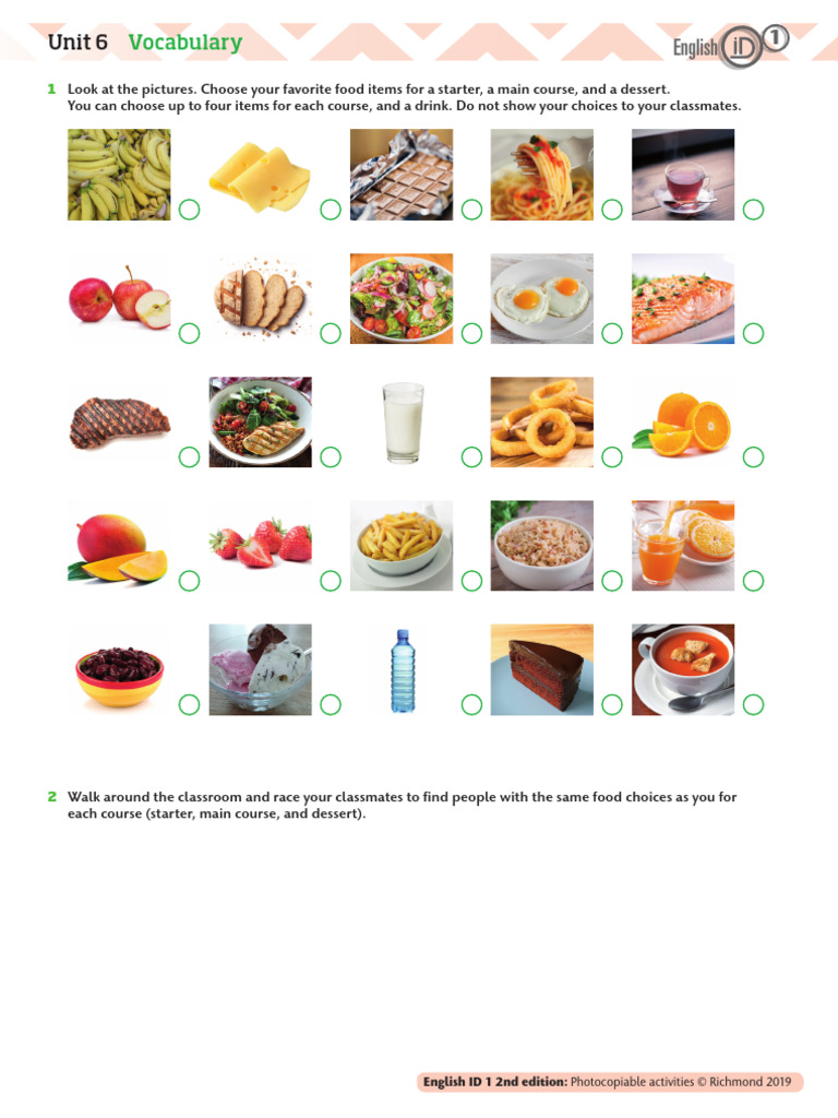 EID1 Worksheets Vocabulary U6 | PDF