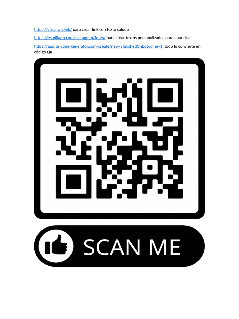 Herramientas para Links y Códigos QR | PDF