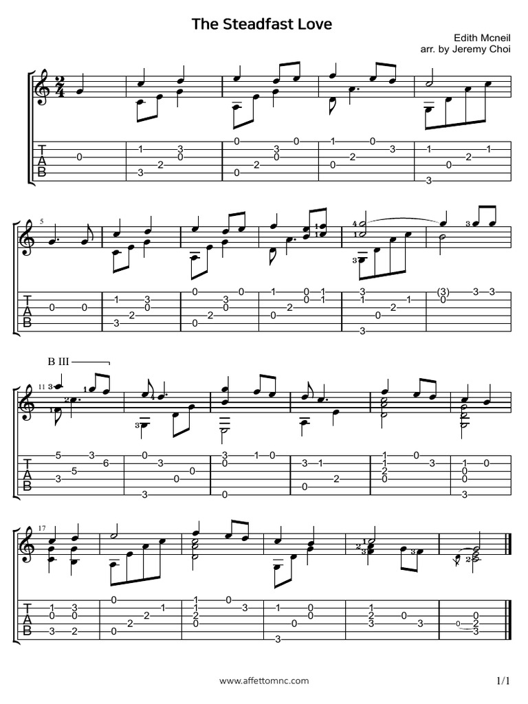 The Steadfast Love - Sheet Music | PDF