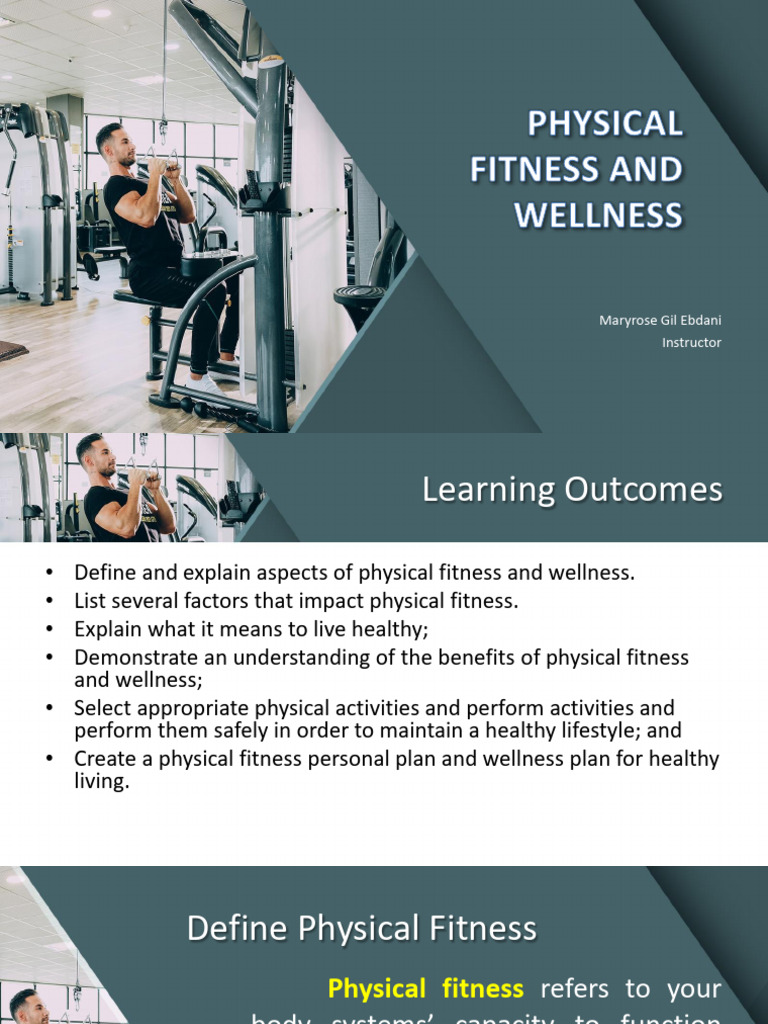 Understanding Physical Fitness & Wellness | PDF | Physical Fitness ...