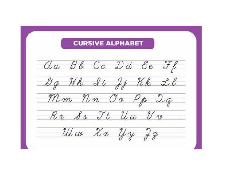 Cursive Alphabet | PDF