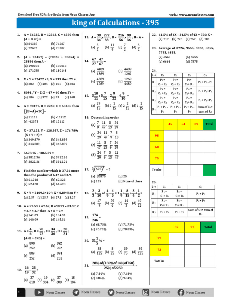 Free Math Problem Solutions PDF | PDF