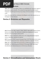 Week 1 History of Ama Univ. | PDF | Distance Education | Educational Stages