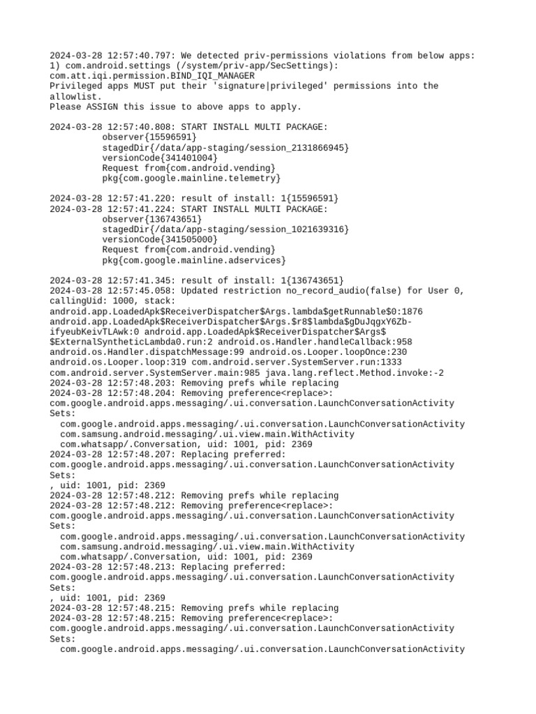 Pm Debug Info | PDF | Android (Operating System) | System Software