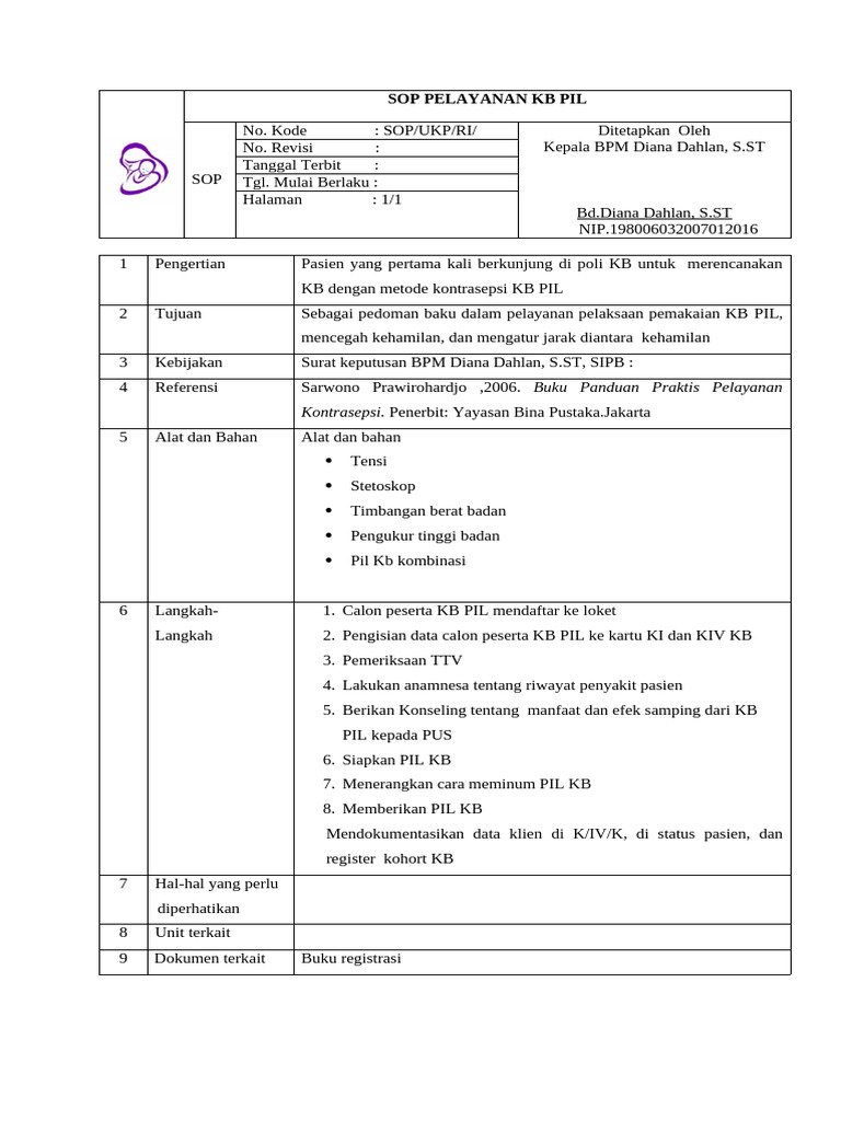Pelayanan KB Pil | PDF