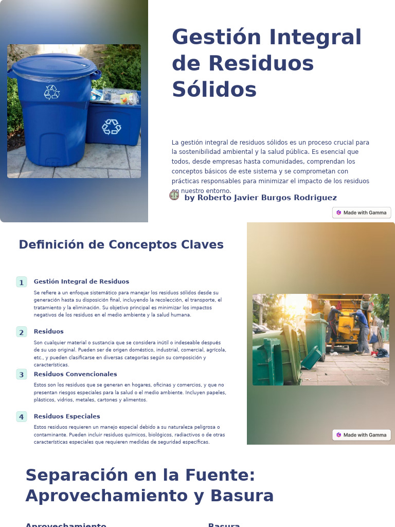 Gestion Integral de Residuos Solidos | PDF | Residuos | Gestión de residuos