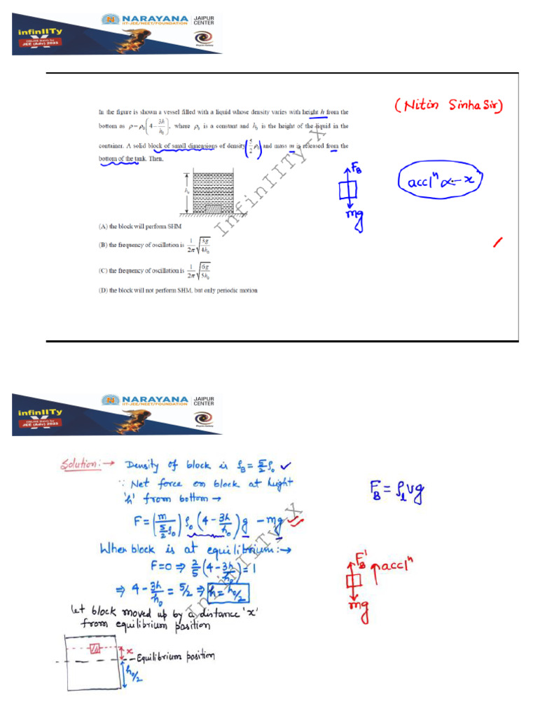 Physics_Oscillations_&_Waves_1_Class_Notes_by_Nitin_Sinha_Sir | PDF