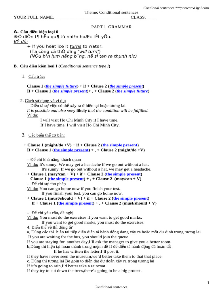 k10 Chuyen de Cau Dieu Kien Lethu | PDF