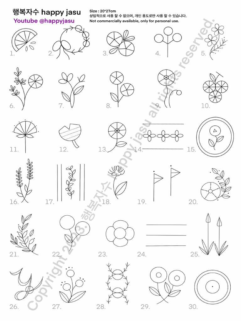 30 Basic Embroidery Happyjasu | PDF