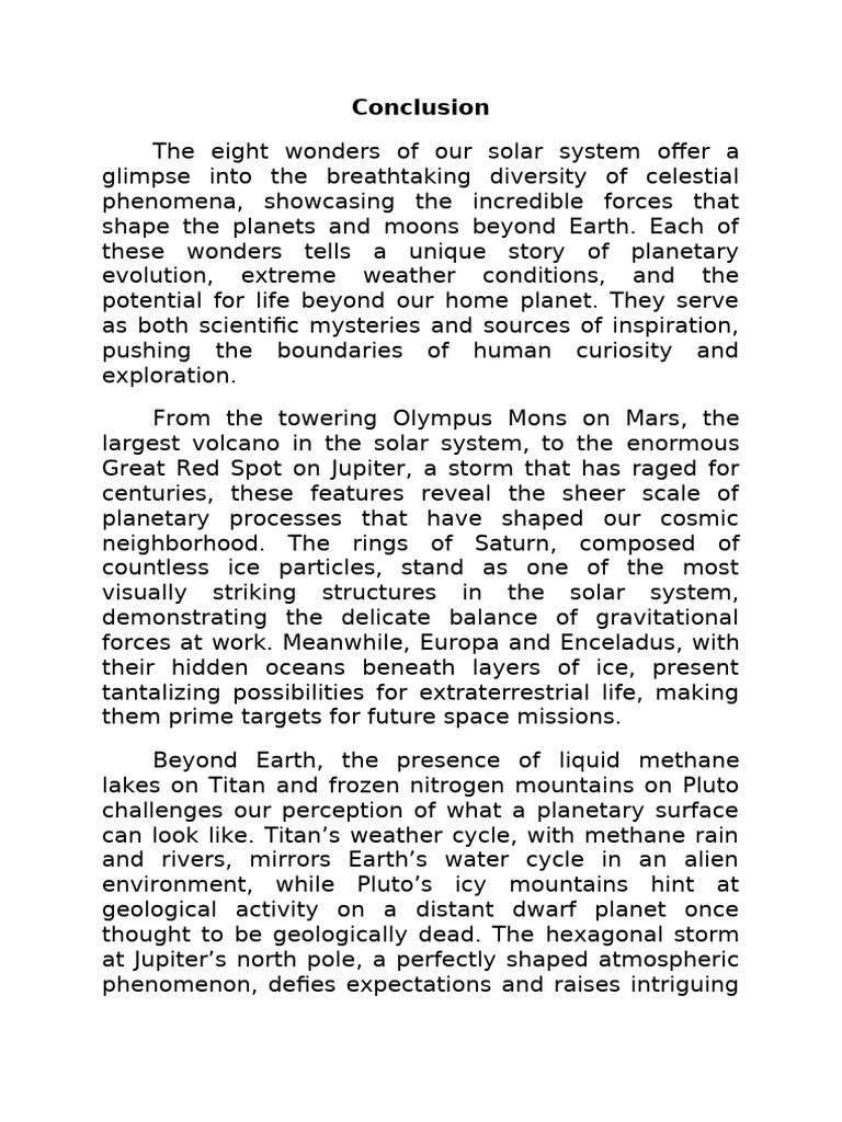 Eight Wonders of the Solar System | PDF | Planets | Solar System