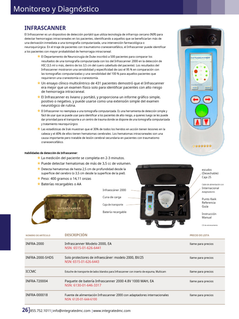 Ficha Técnica - Infrascanner - 2000 | PDF | Lesión cerebral traumática ...
