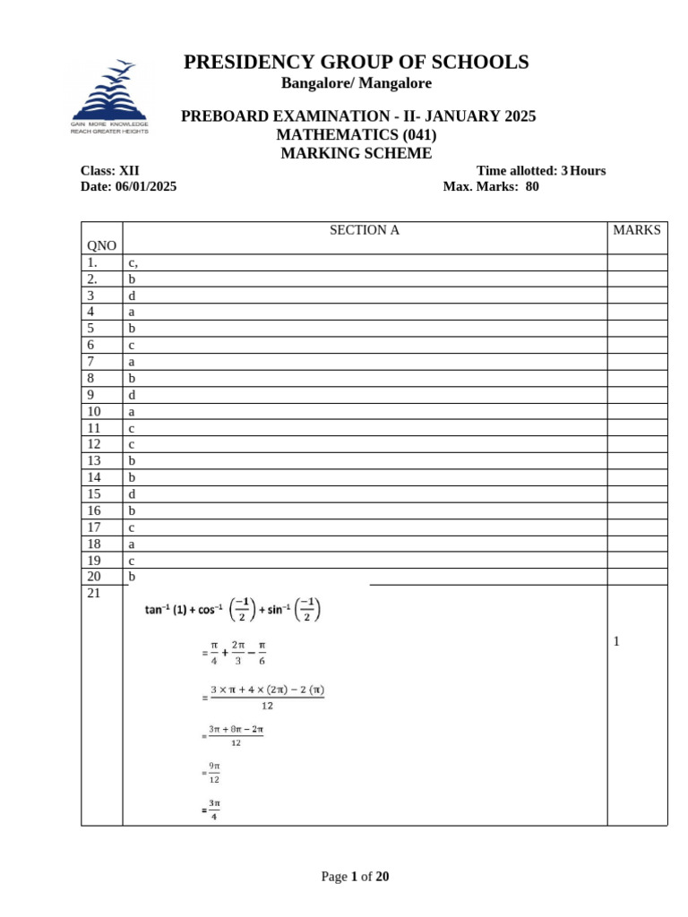 Grade 12-MATH - PREBOARD 2-MS | PDF | Mathematical Concepts | Functions And Mappings