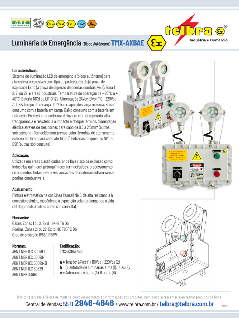 ficha_tecnica_32_1%20LUMIN%C3%81RIA%20DE%20Emergencia | PDF