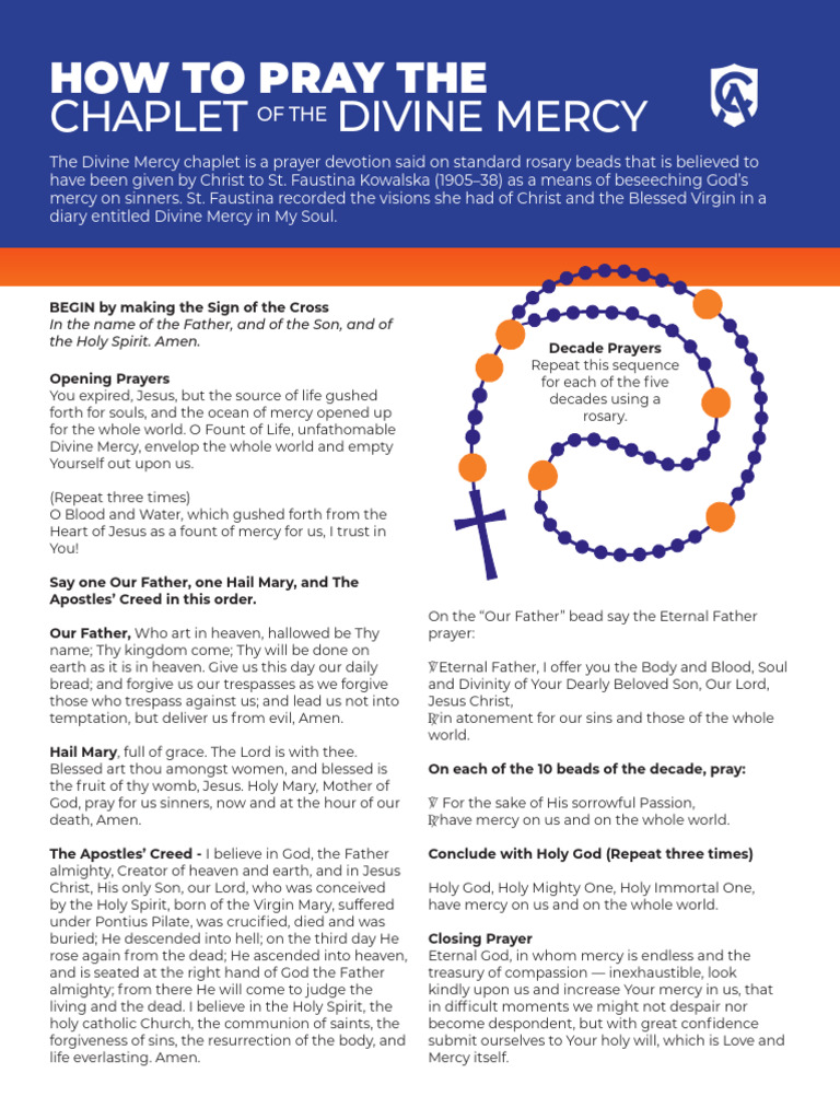 Divine Mercy Chaplet Guide | PDF | Christian Belief And Doctrine ...