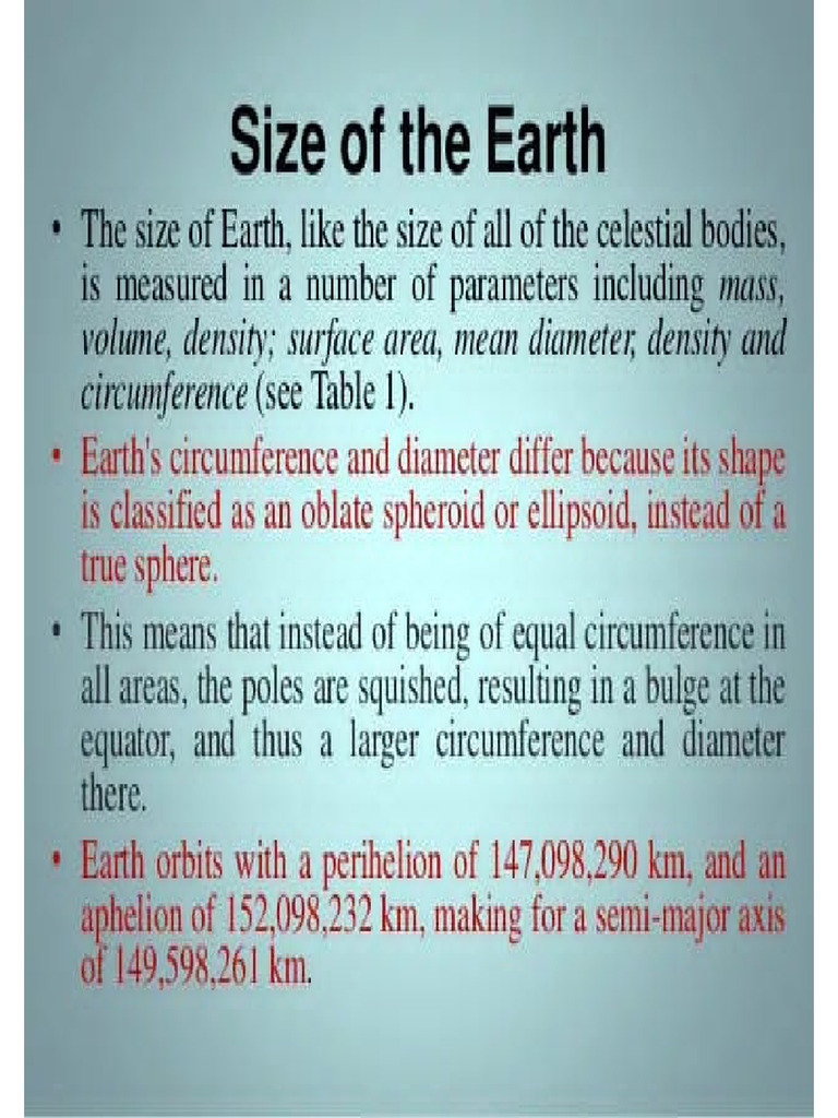 Size and Shape of The Earth | PDF