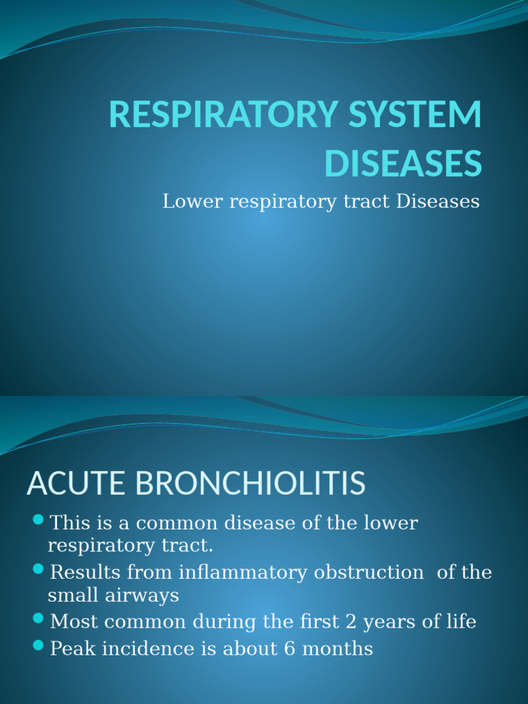 Respiratory System Diseases Ppt