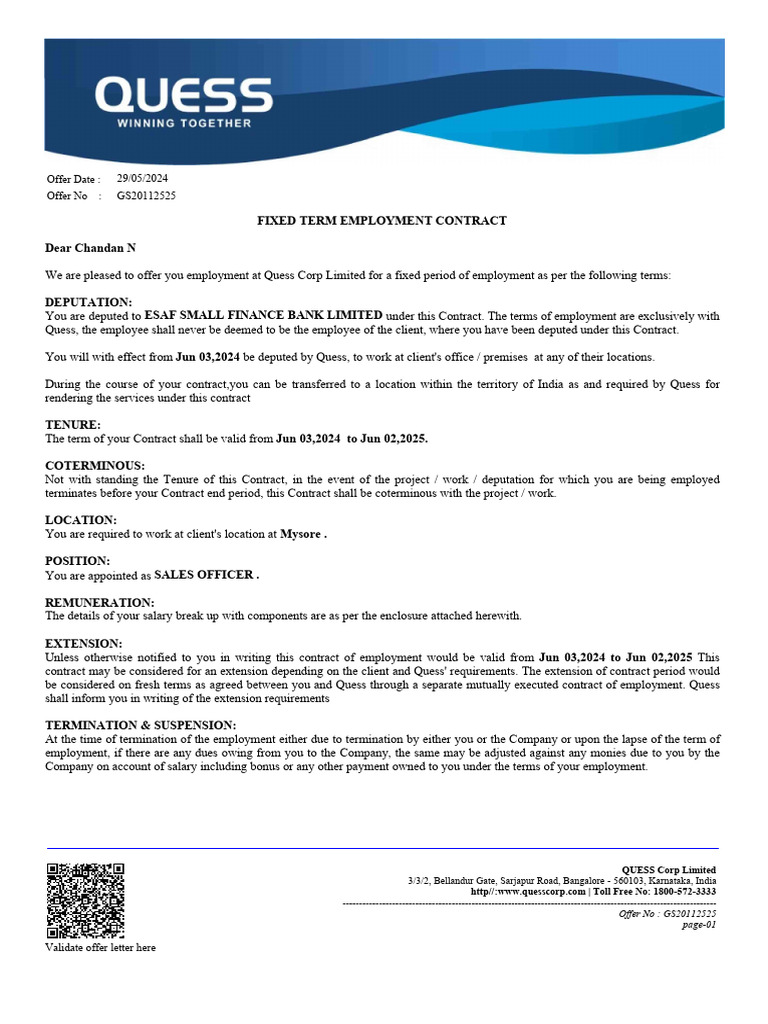 Offer Letter-3 | PDF | Employment | Mobile App