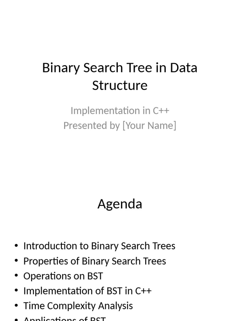 Binary Search Tree Presentation | PDF