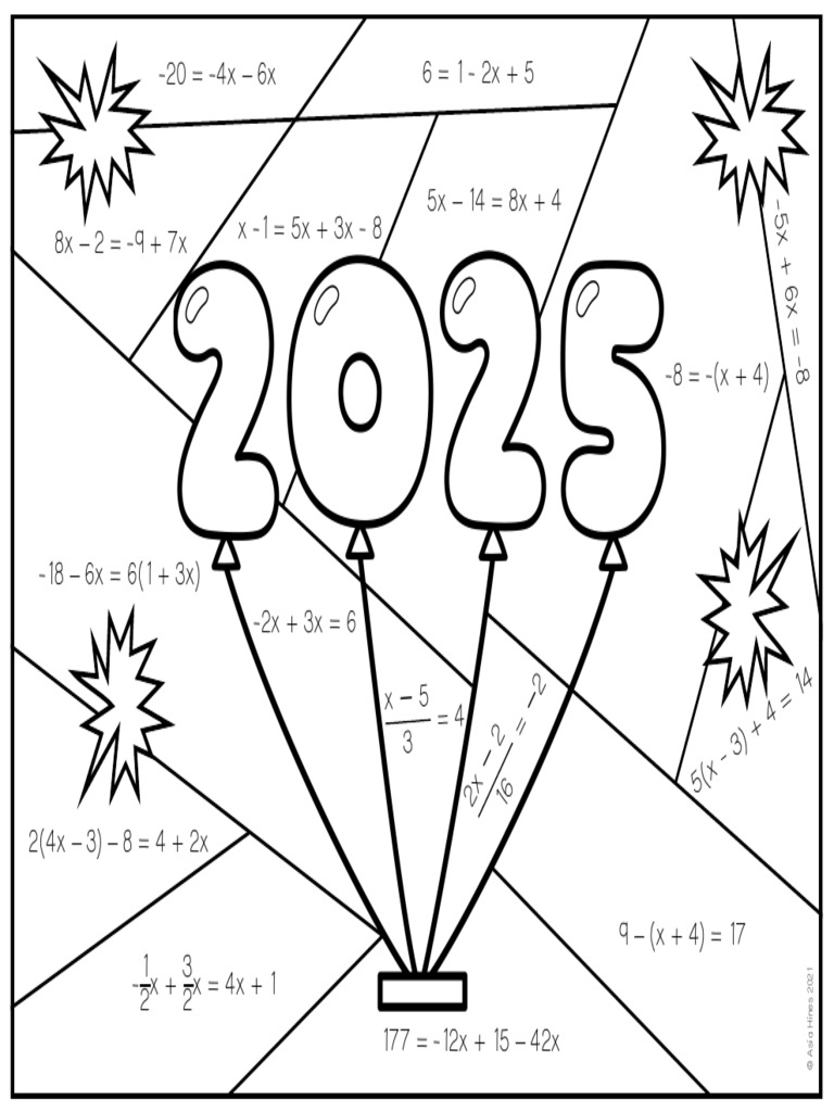 Color by Number - Equations-1 | PDF