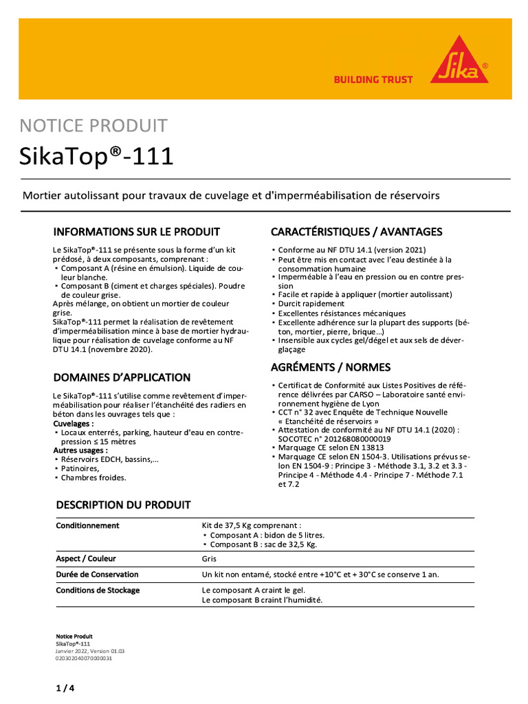 SikaTop® 111 | PDF
