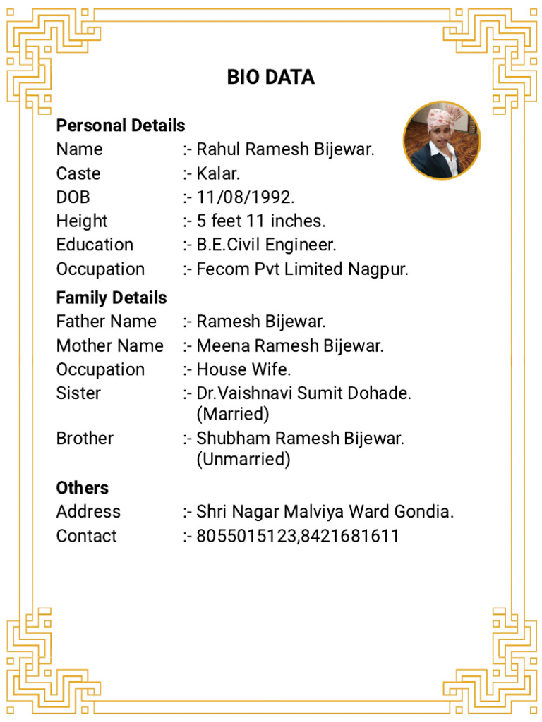 Biodata 2 | PDF
