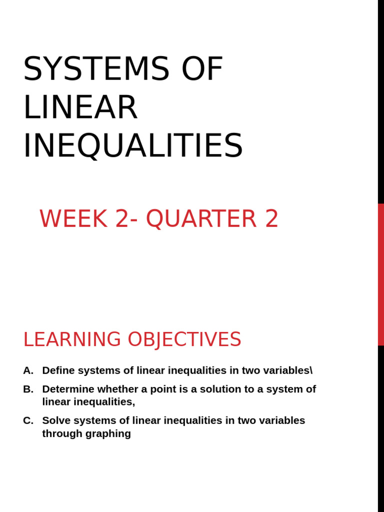 8th Grade - Graphing Systems of Linear Inequalities | PDF | Linear Programming | Discrete ...